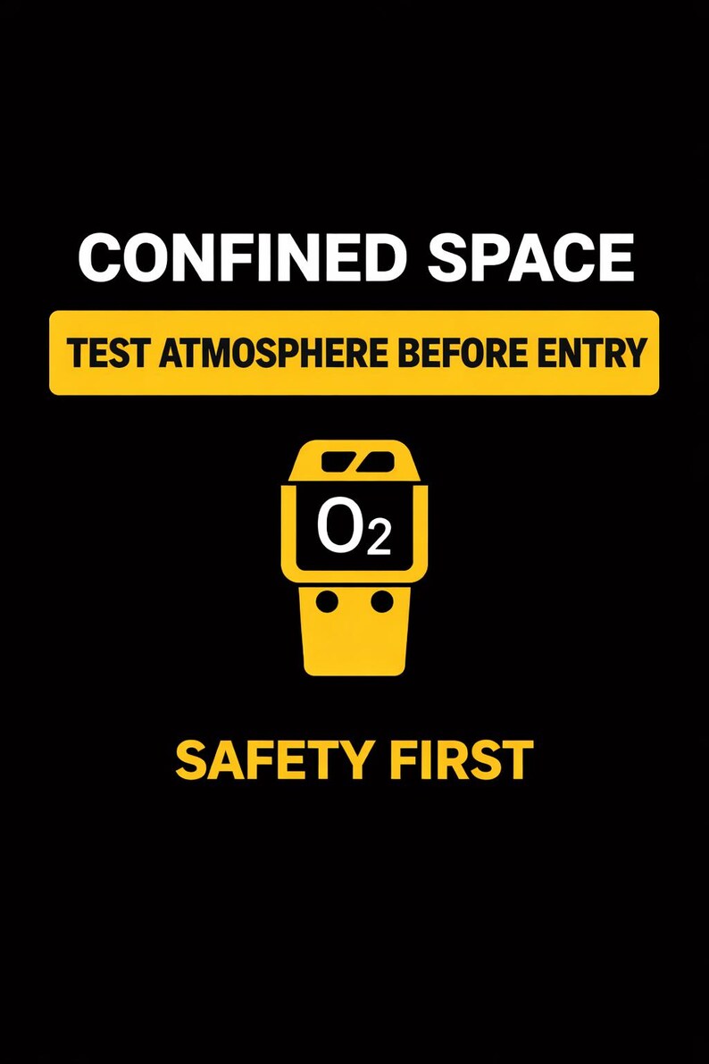 Confined Space Safety Sign – Test the Atmosphere Before Entry - Etsy