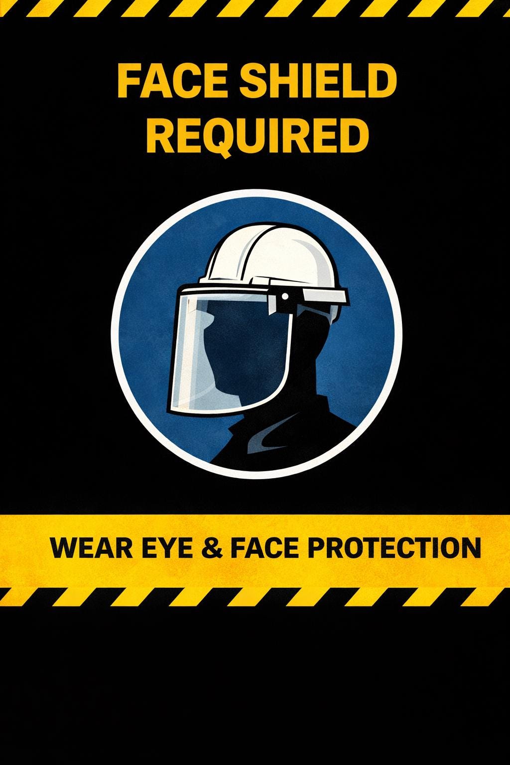 Face Shield Required – Workplace Safety Poster | PPE Eye & Face ...