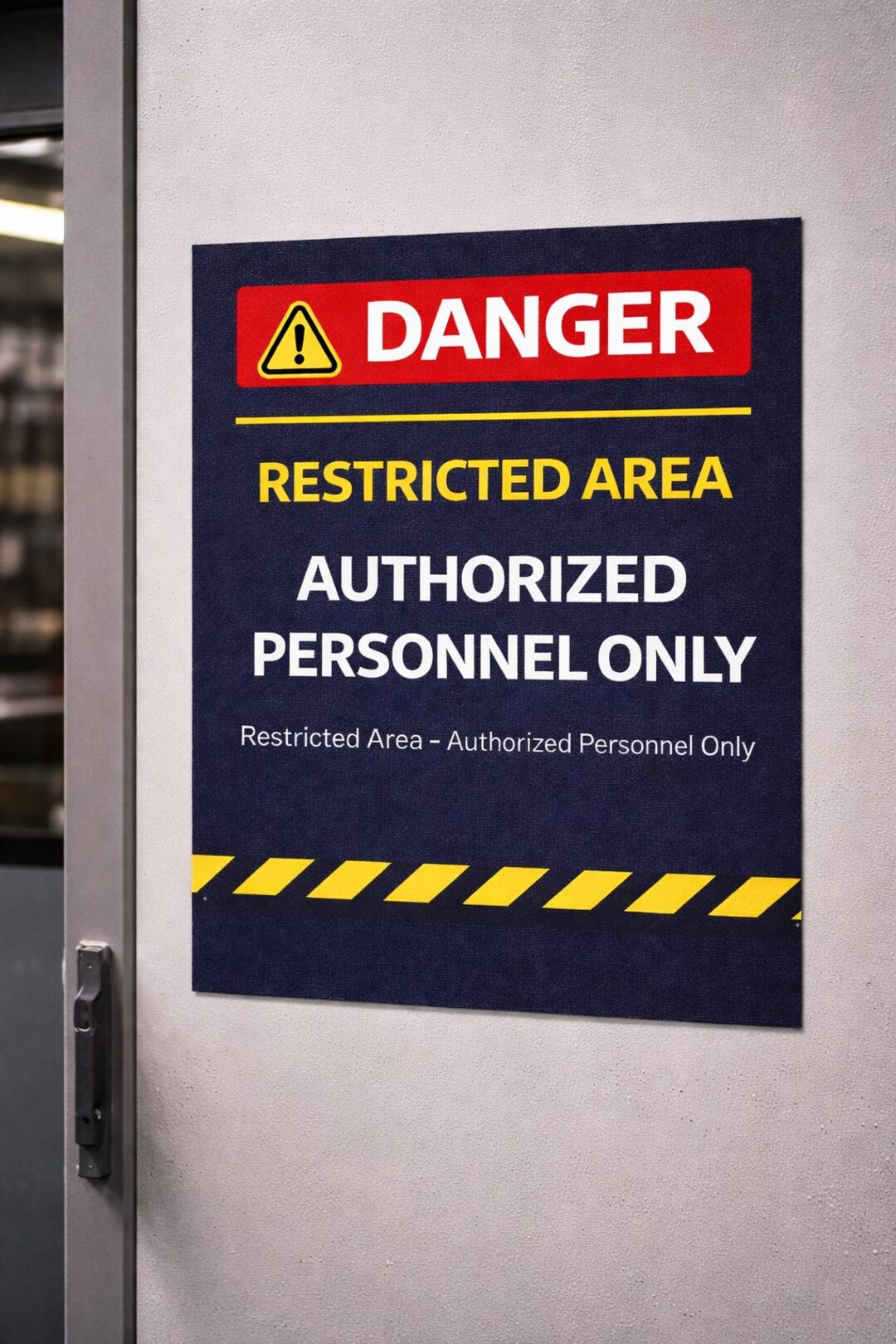 Danger Restricted Area – Authorized Personnel Only | Workplace Safety ...