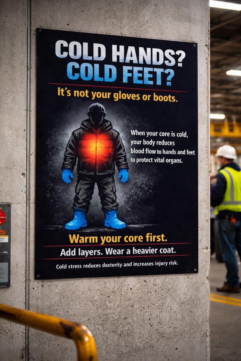 Cold Stress Safety Poster – Warm Your Core First (digital Download) - Etsy