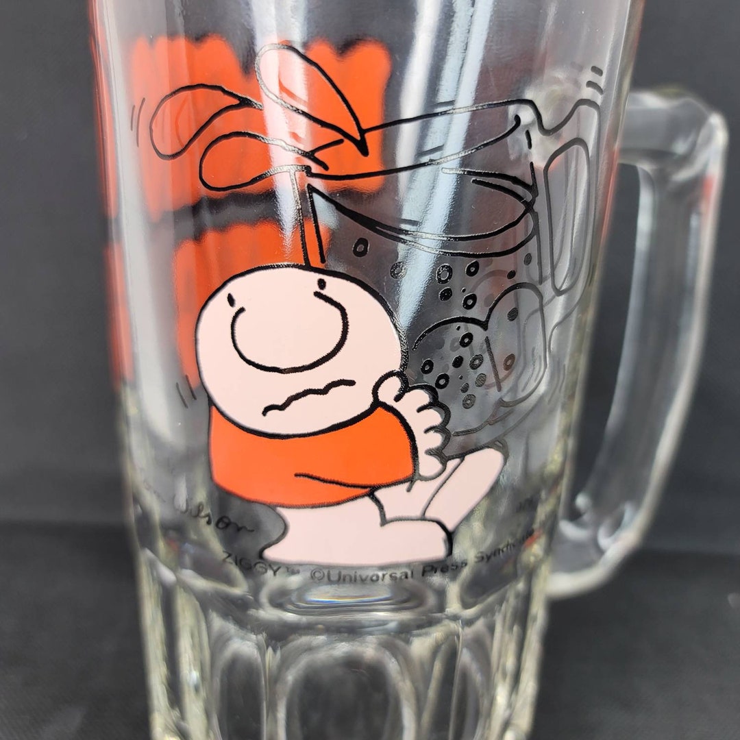 Ziggy Macho Mug Glass Cup Coca Cola Beer Vintage Retro Collectible 1979 ...