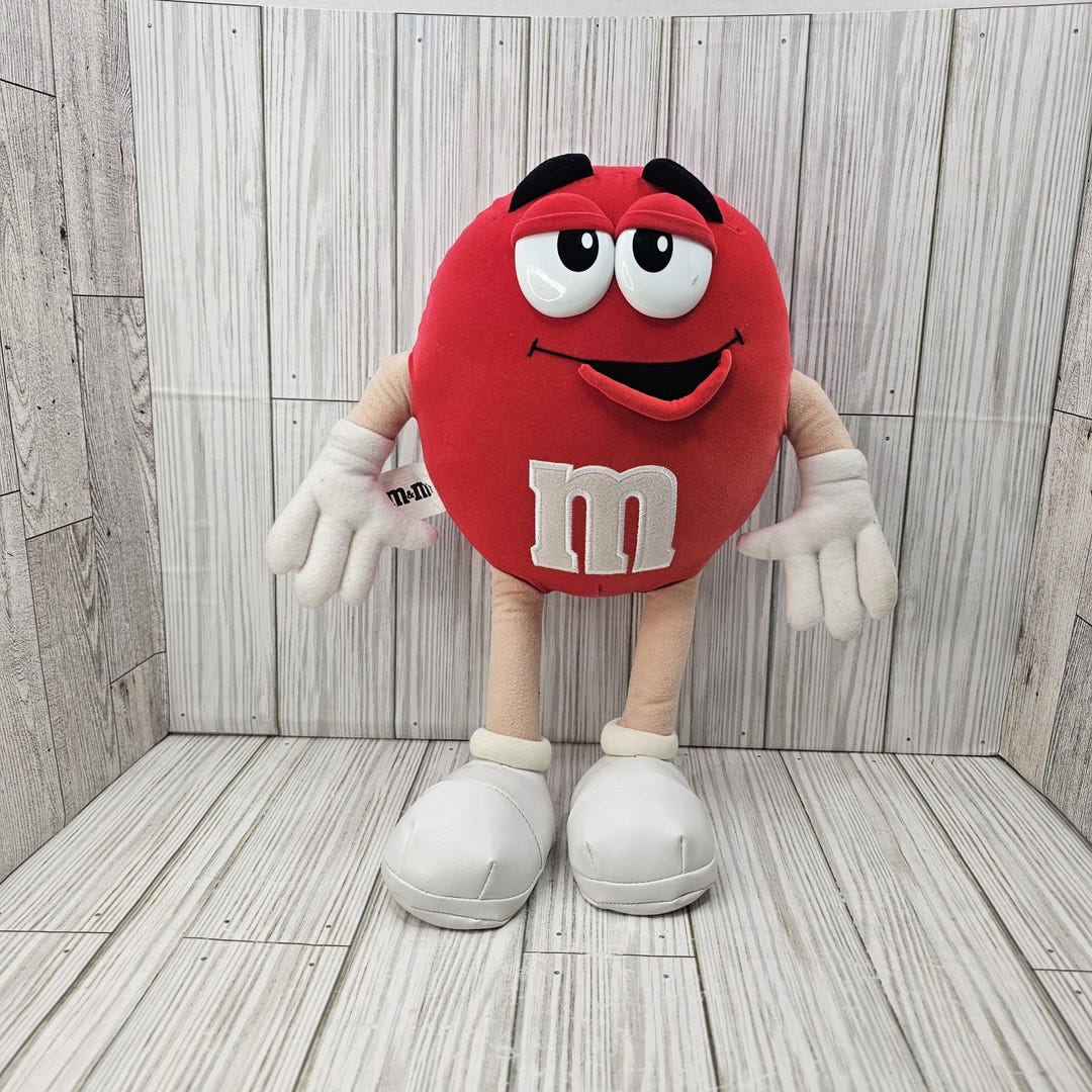 M&ms Large Red Stuffed Plush 13 - Etsy