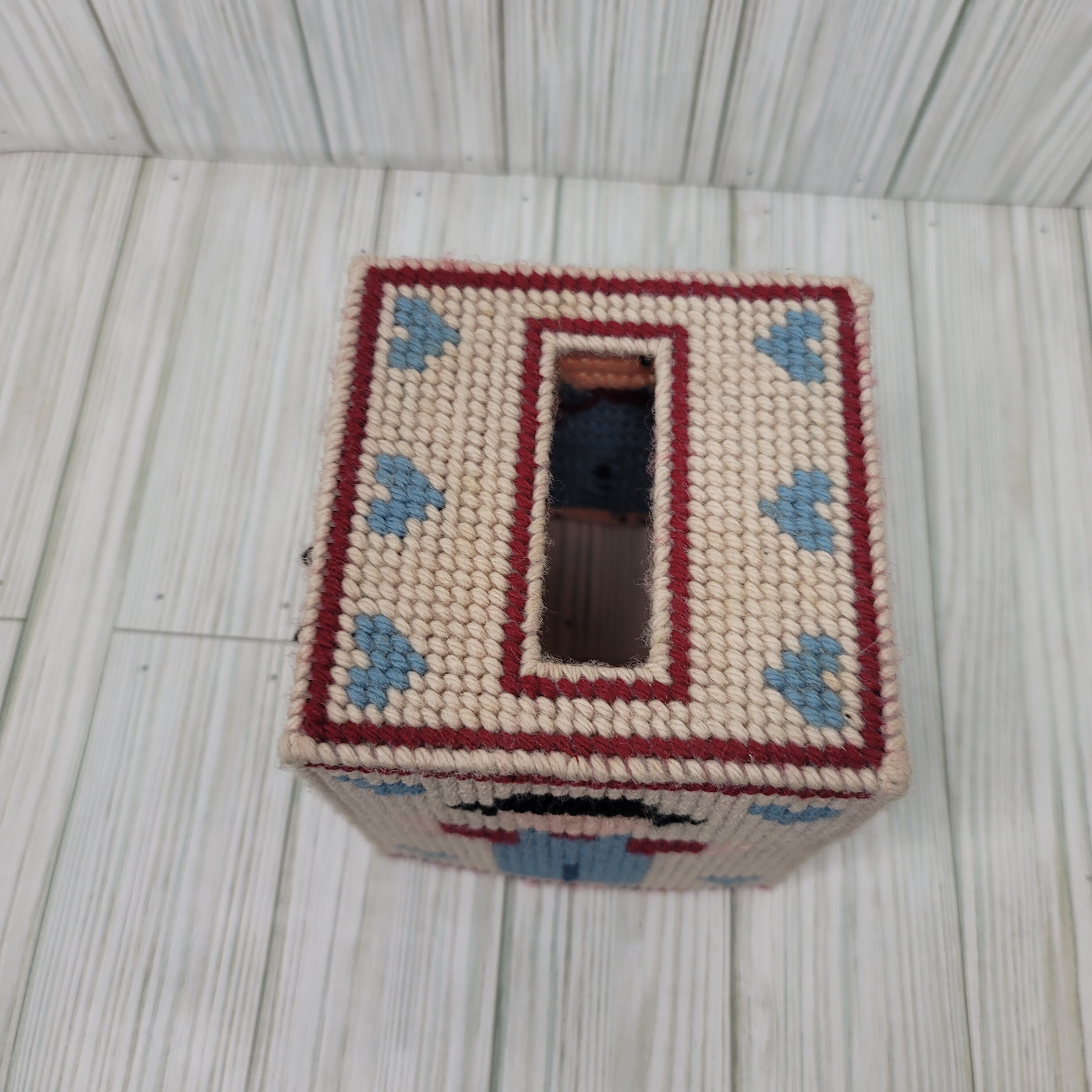 Vintage Stitch Art Tissue Box Cover Amish Cottage Country Core - Etsy