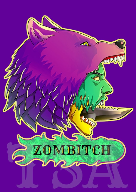 Zombitch Digital Poster | Etsy