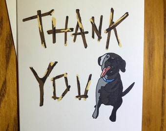 Labrador Thank You Card - Etsy