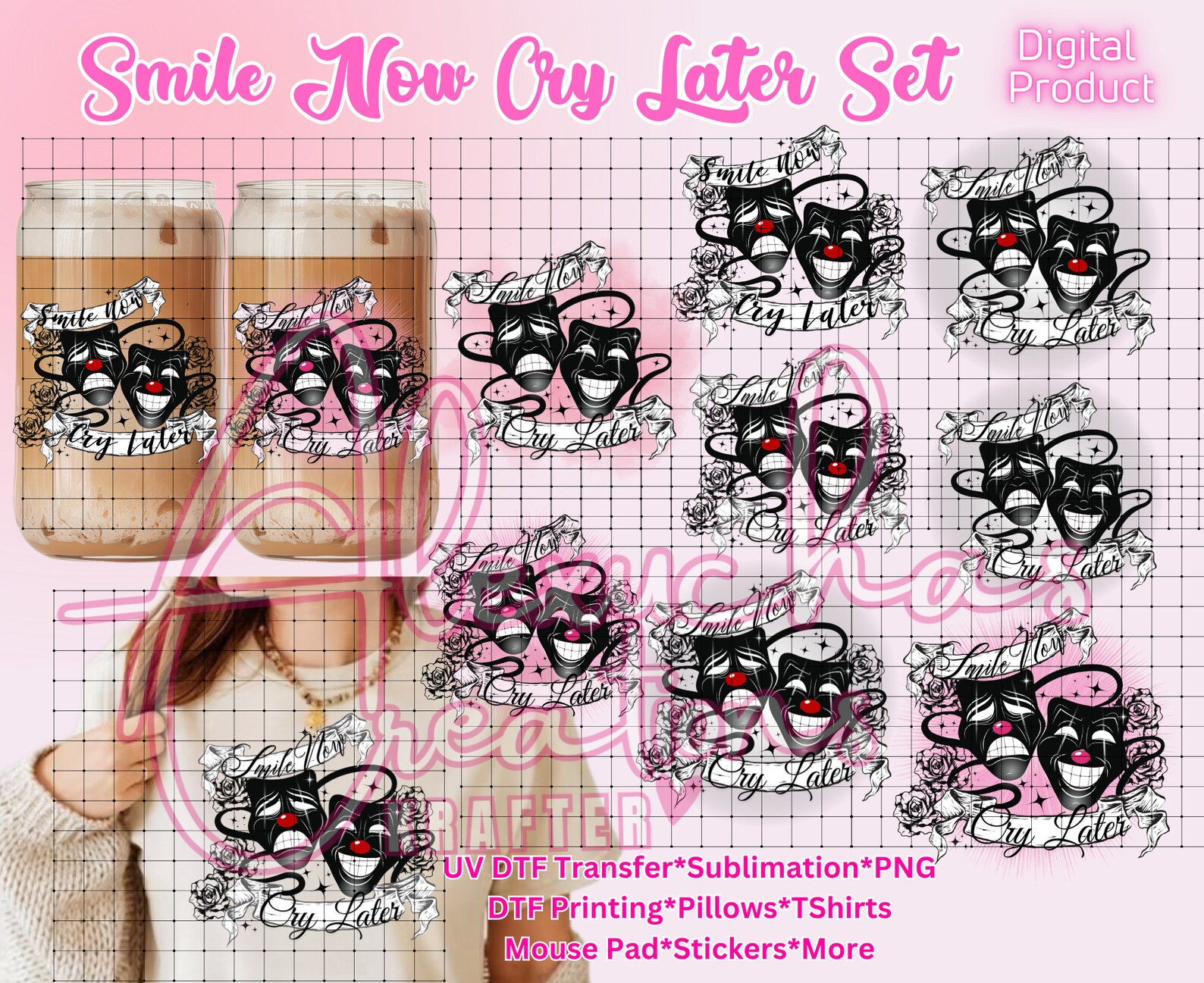 Smile Now Cry Later PNG Files, UV DTF Wrap (digital Download) - Etsy