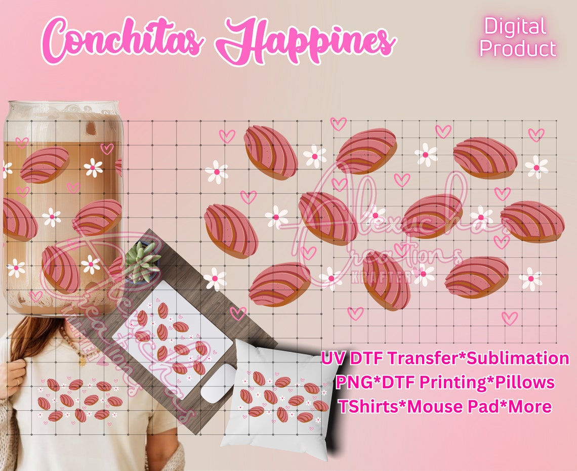 Conchita Happiness PNG File / UV DTF Warp / Stickers / Png / Concha ...