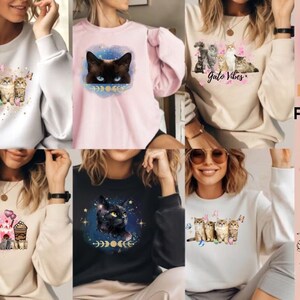 Cat Vibes/ Gato Vibes / Kitty / PNG FILES / Print DTF T-shirts Sweater ...