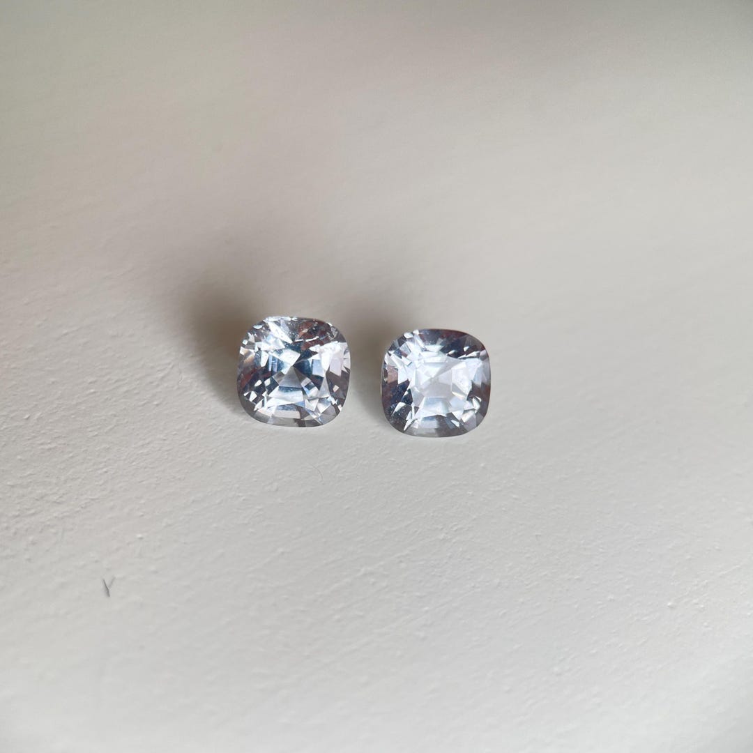 T1.9ct Grey Spinel Pair Precision Cut Spinels Pair - 5.4x5.3x3.9mm - Etsy