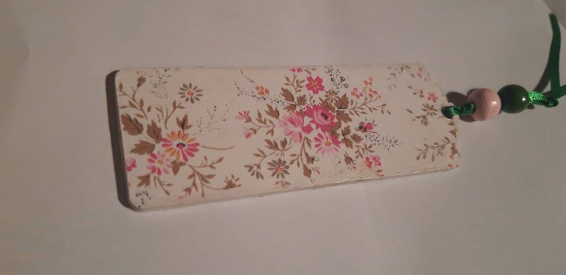 Handmade Wooden Decoupage Bookmark - Etsy UK
