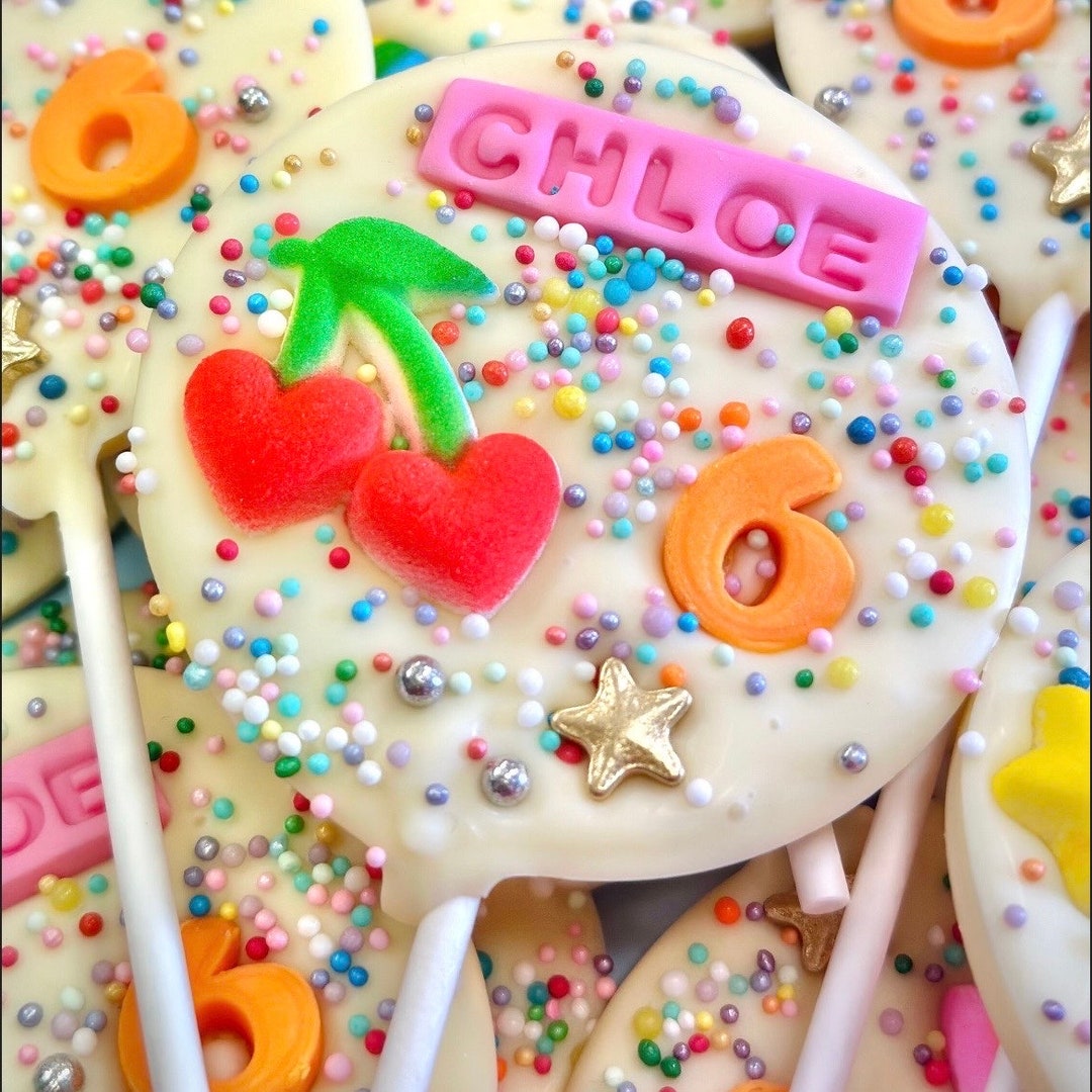 Custom Chocolate Lollies • White Chocolate Lollies • Custom Made Party ...