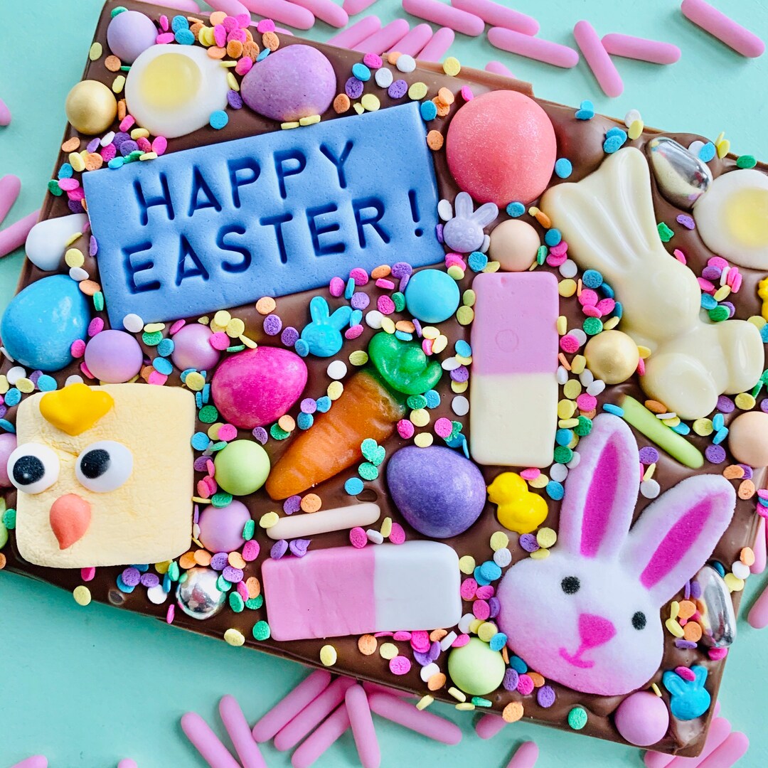 Easter Bunny Chocolate Slab • Belgian Milk Chocolate • Easter Bunny ...
