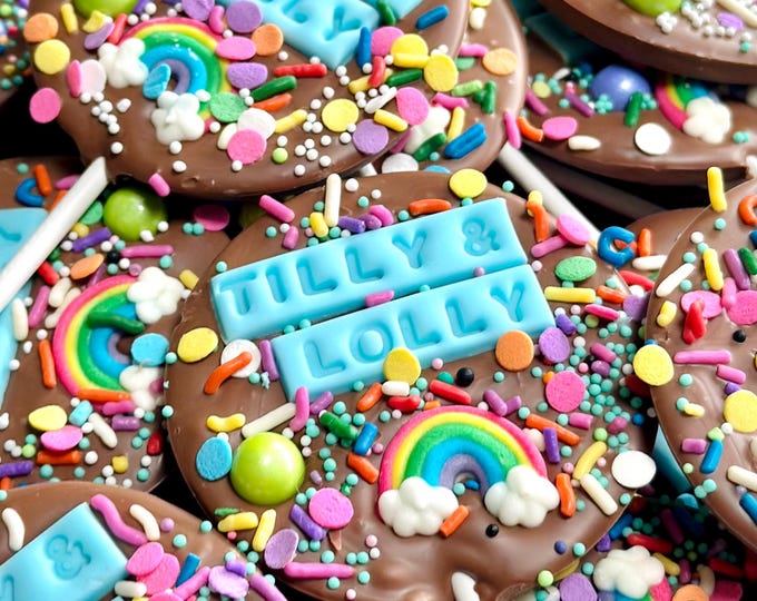 Custom Chocolate Lollies • Lolly Party Favours • Personalised Party ...