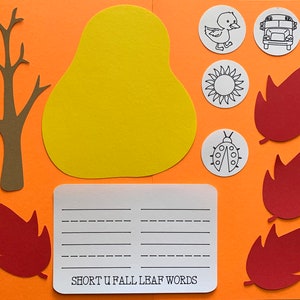 Fall Short Vowel Phonics Craft, Vowel Sounds Elementary Activity ...