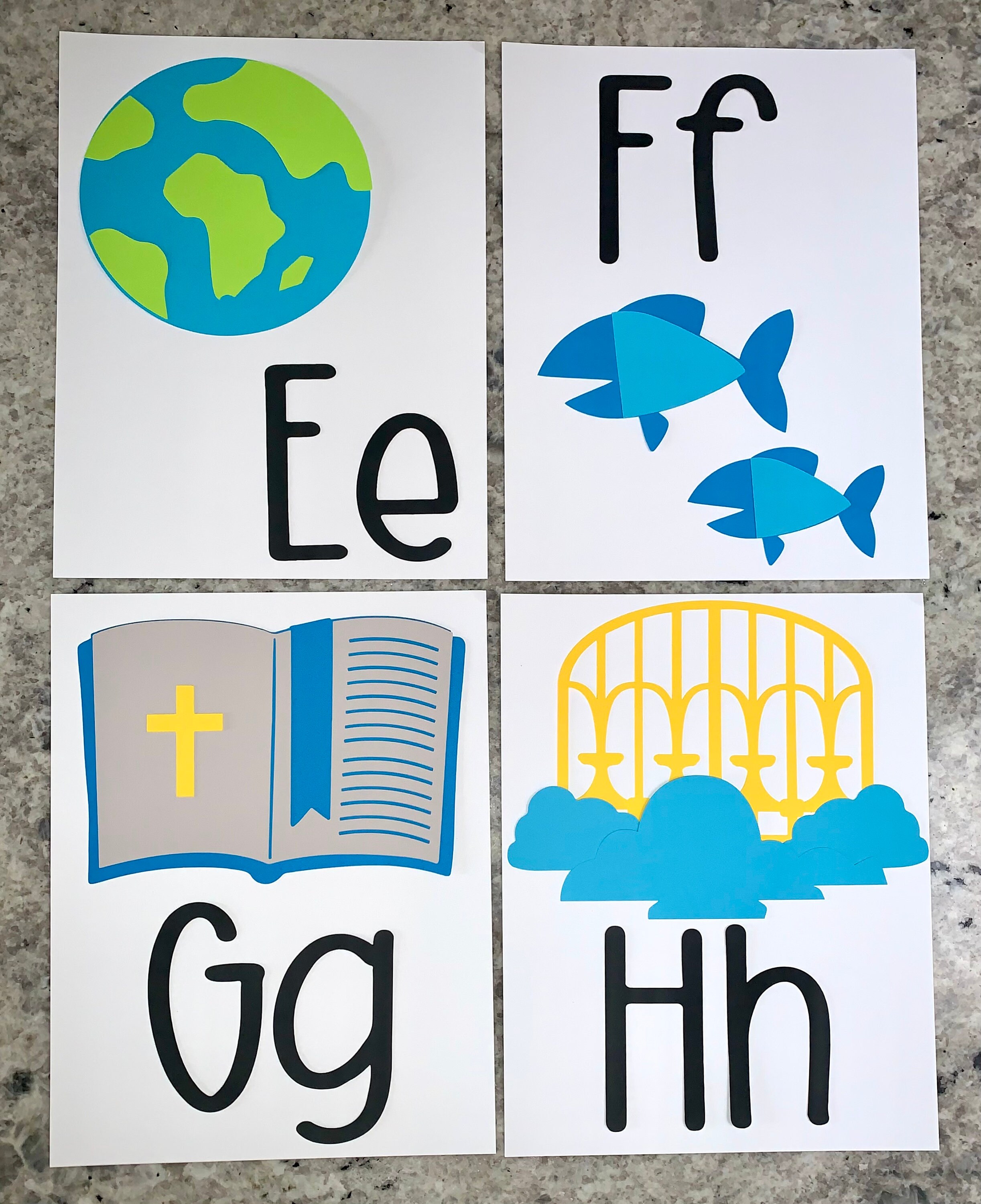 Precut Bible ABC Craft, Sunday School Alphabet Activity, Preschool ...