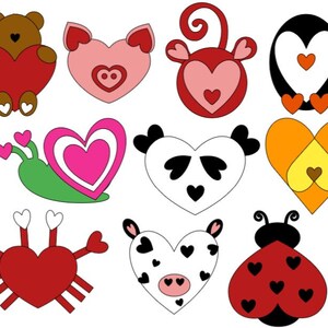 Precut Valentine Craft Kit, 15 Animal Crafts, Heart Craft for ...