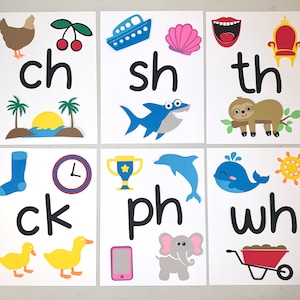 Precut Digraph Crafts for Kindergarten, 1st Grade, NO PREP - Etsy