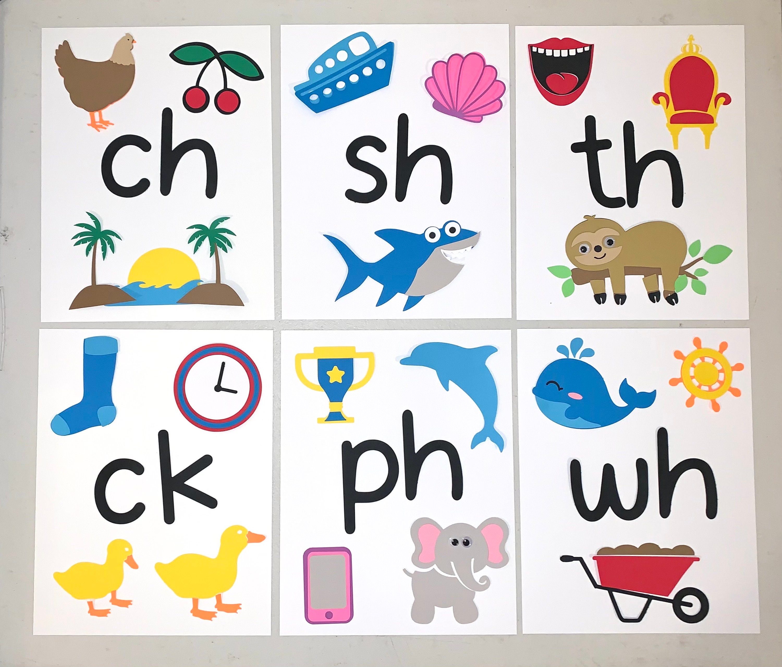 Precut Digraph Crafts for Kindergarten, 1st Grade, NO PREP - Etsy