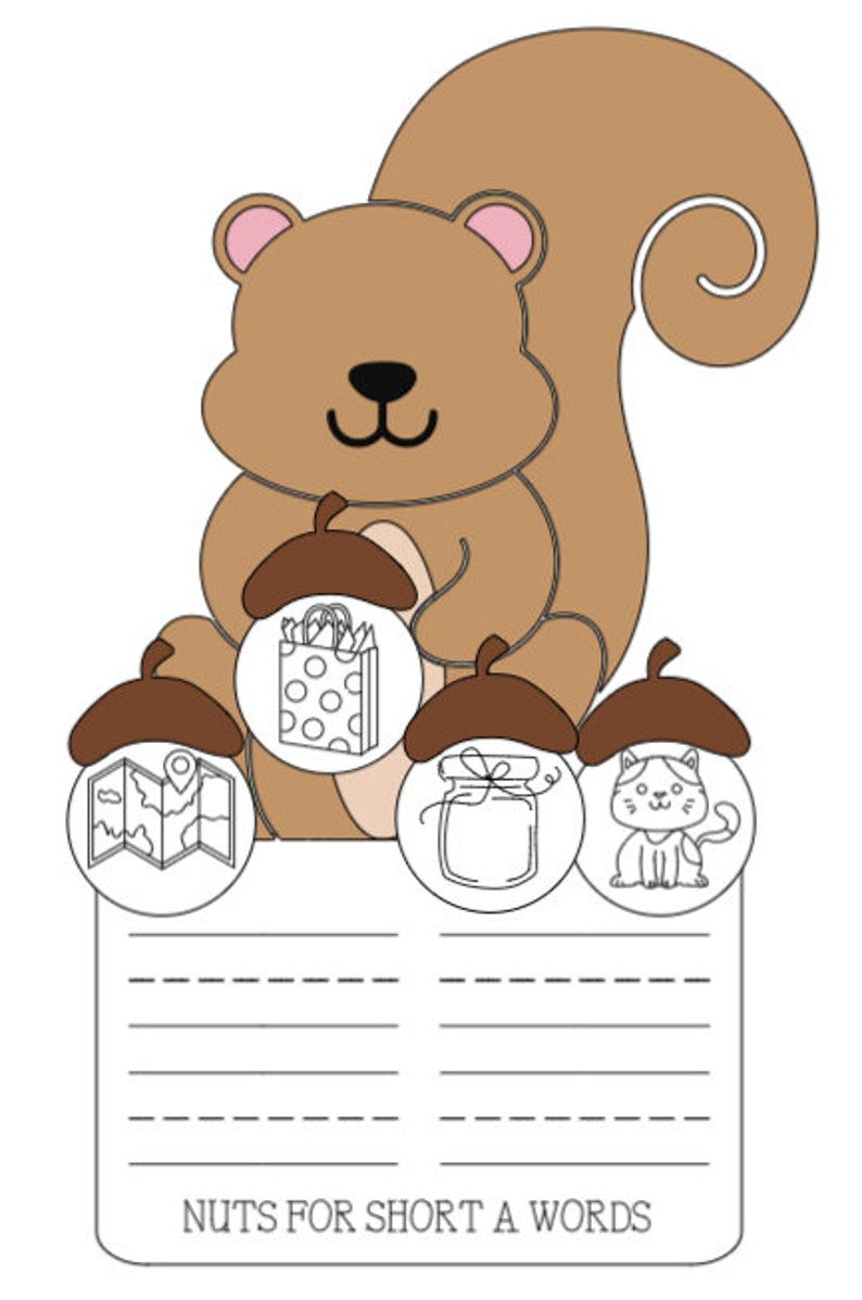 Fall Short Vowel Phonics Craft Vowel Sounds Elementary - Etsy