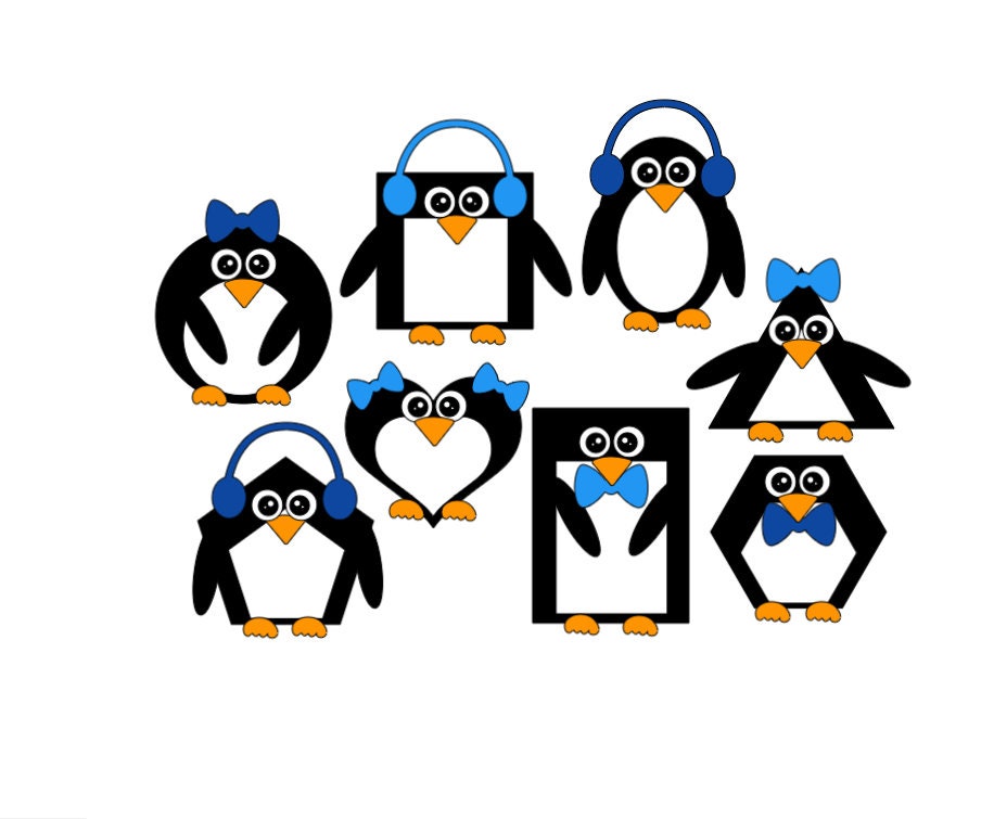 8 Penguin Shapes Craft, Winter Activity for Preschool Elementary Kid ...