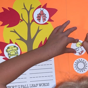 Fall Short Vowel Phonics Craft, Vowel Sounds Elementary Activity ...
