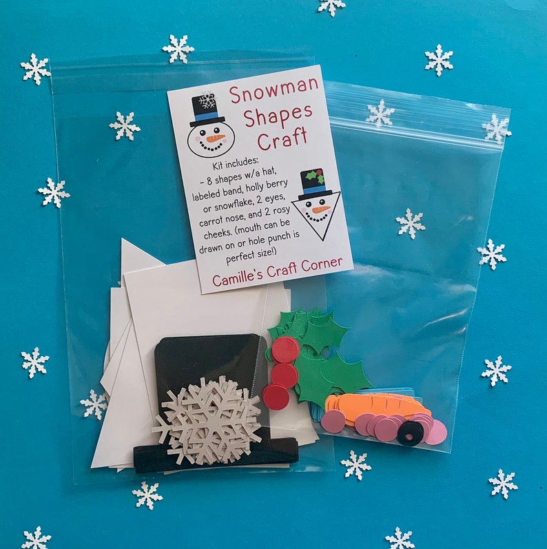8 Snowmen Shapes Craft for Kids, Winter Activity for Preschool ...
