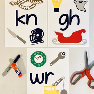 Precut Digraph Crafts for Kindergarten, 1st Grade, NO PREP - Etsy