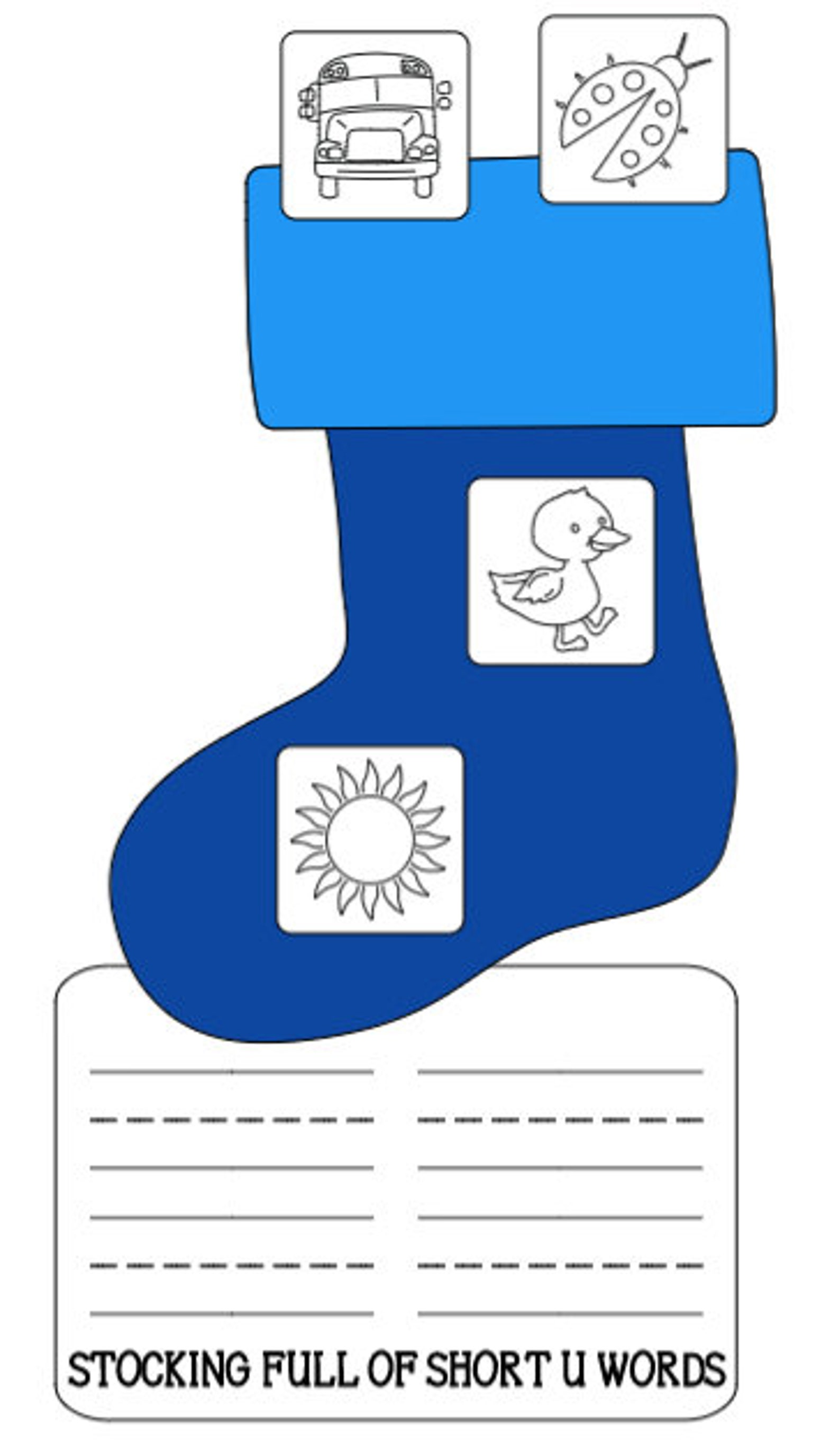 Winter Short Vowel Phonics Craft, No Prep Vowel Sounds Christmas ...