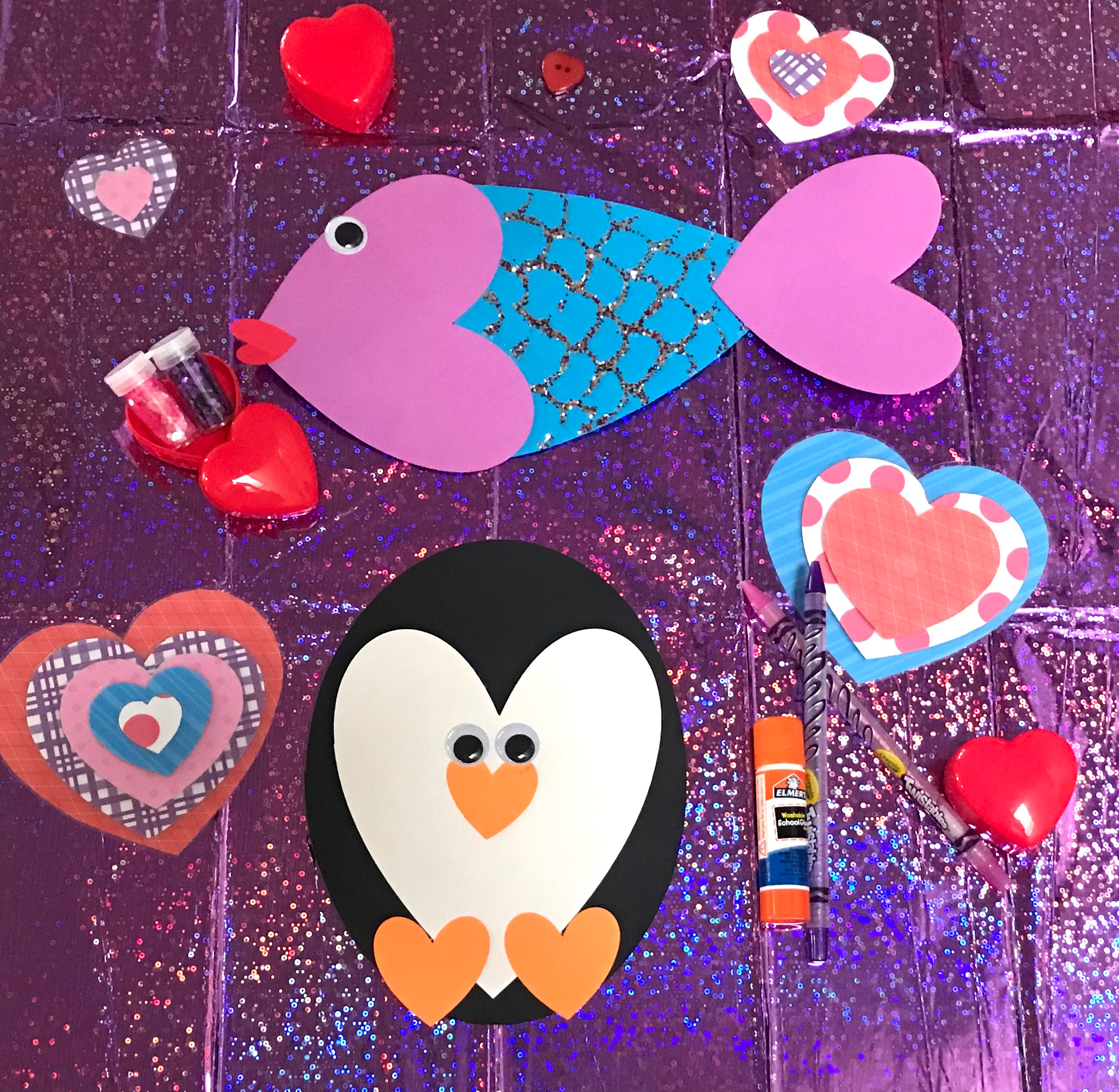 Precut Valentine Craft Kit, 15 Animal Crafts, Heart Craft for ...