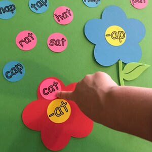 Precut Word Family Flower Craft Kit, CVC Word Activity for Preschool ...