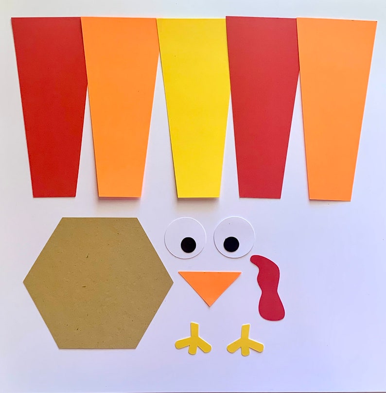 8 Turkey Shapes Craft for Kids, Preschool Elementary Thanksgiving ...