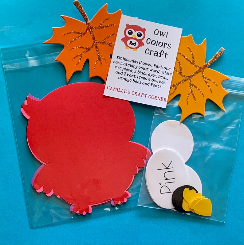 Owl Colors Craft for Preschool Elementary, 11 Owls, Learn Your Colors ...