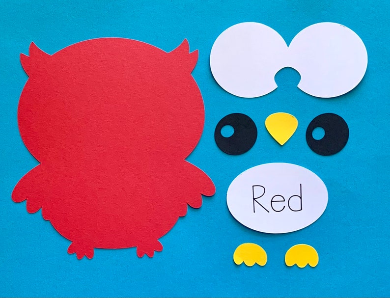 Owl Colors Craft for Preschool Elementary, 11 Owls, Learn Your Colors ...