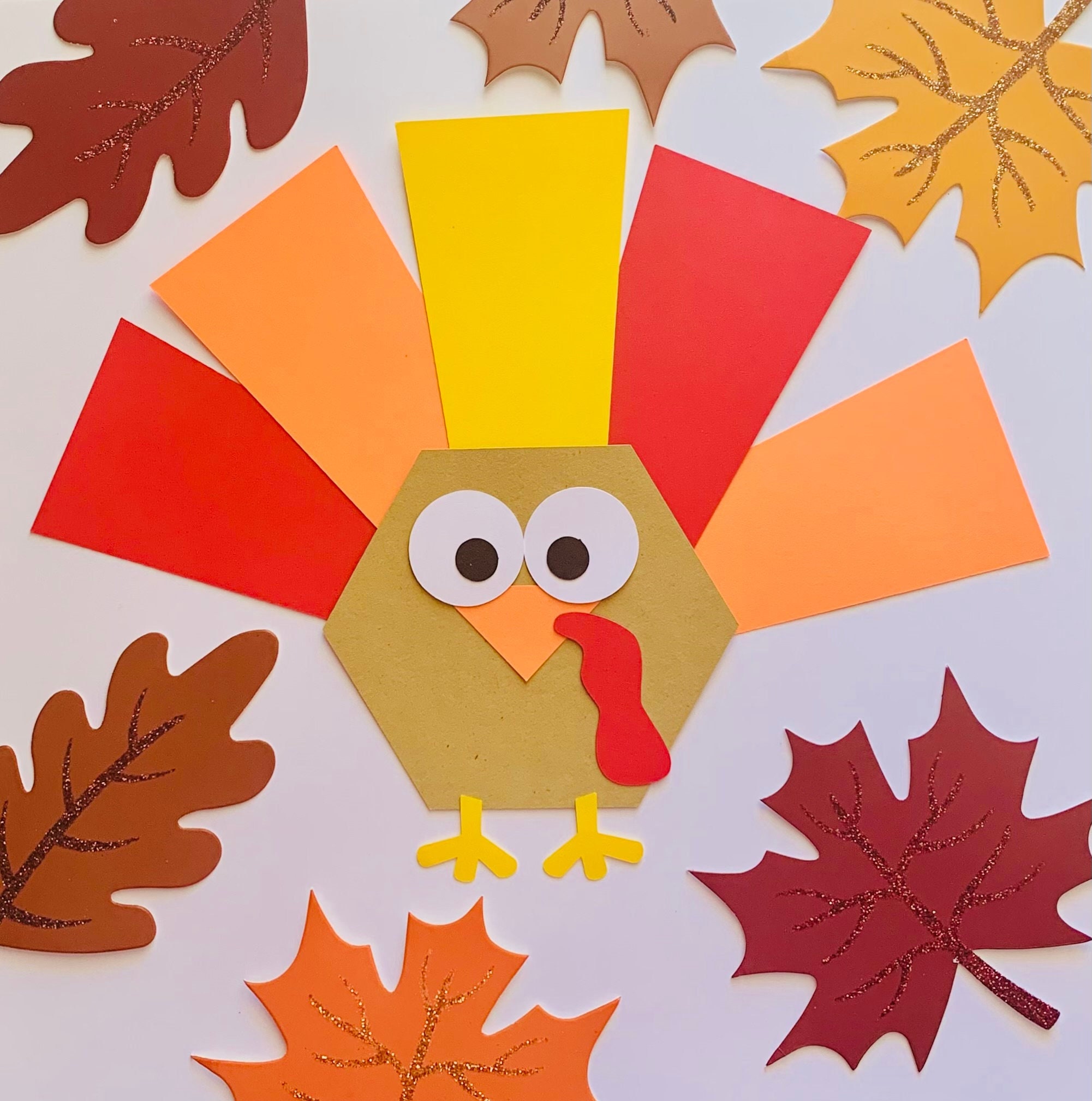 8 Turkey Shapes Craft for Kids, Preschool Elementary Thanksgiving ...