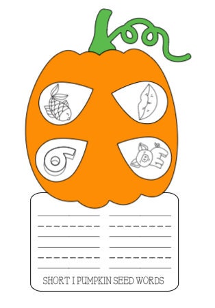 Fall Short Vowel Phonics Craft, Vowel Sounds Elementary Activity ...