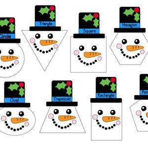 8 Snowmen Shapes Craft for Kids, Winter Activity for Preschool ...