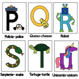 Spanish Letter Crafts for Kids, Precut, No Prep, Espanol Abecedario ...