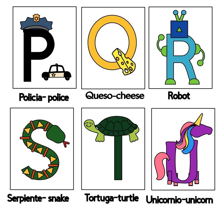 Spanish Letter Crafts for Kids, Precut, No Prep, Espanol Abecedario ...