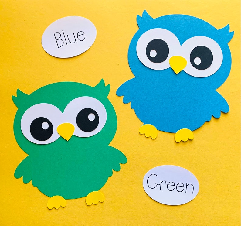 Owl Colors Craft for Preschool Elementary, 11 Owls, Learn Your Colors ...