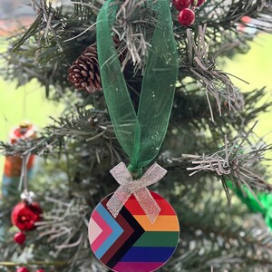 Progressive Pride Flag Christmas Tree Decoration Bauble Gay Pride - Etsy