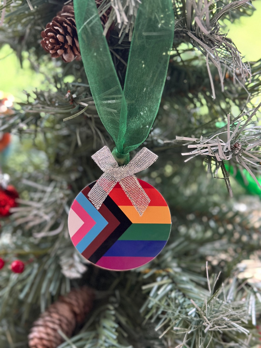 Progressive Pride Flag Christmas Tree Decoration Bauble Gay Pride - Etsy