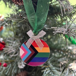 Progressive Pride Flag Christmas Tree Decoration Bauble Gay Pride - Etsy