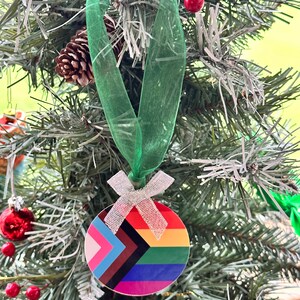 Progressive Pride Flag Christmas Tree Decoration Bauble Gay Pride - Etsy