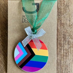 Progressive Pride Flag Christmas Tree Decoration Bauble Gay Pride - Etsy