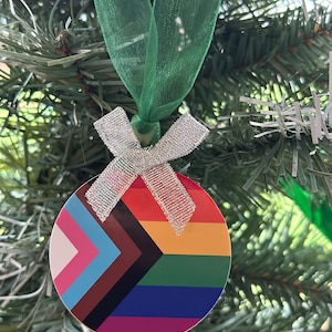 Progressive Pride Flag Christmas Tree Decoration Bauble Gay Pride - Etsy