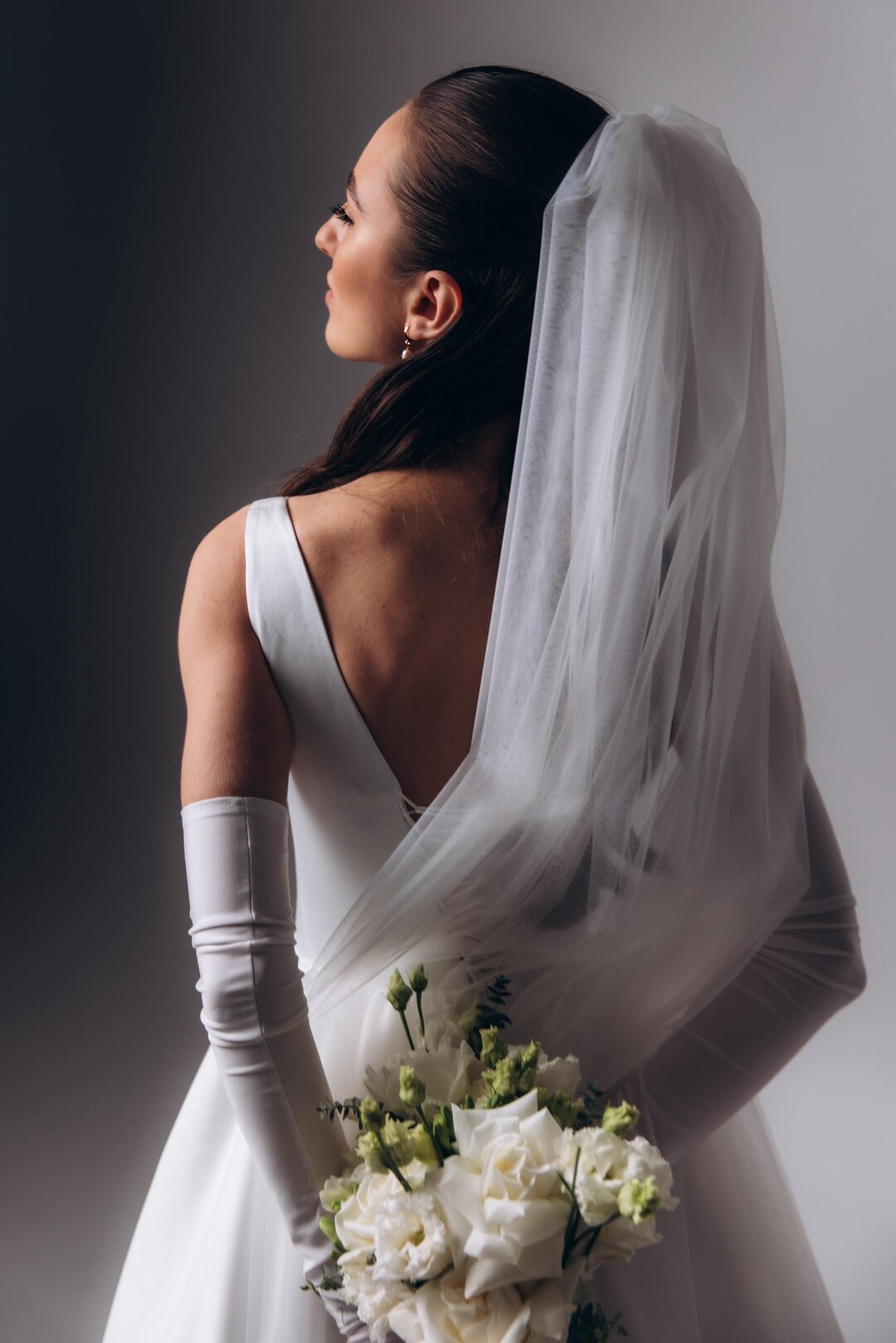 Basgue Waist Bridal Gown Satin A-line Wedding Dress - Etsy