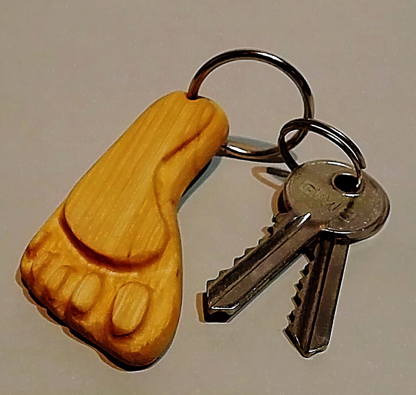 Original Handmade Wood Key Chain Footprint - Etsy
