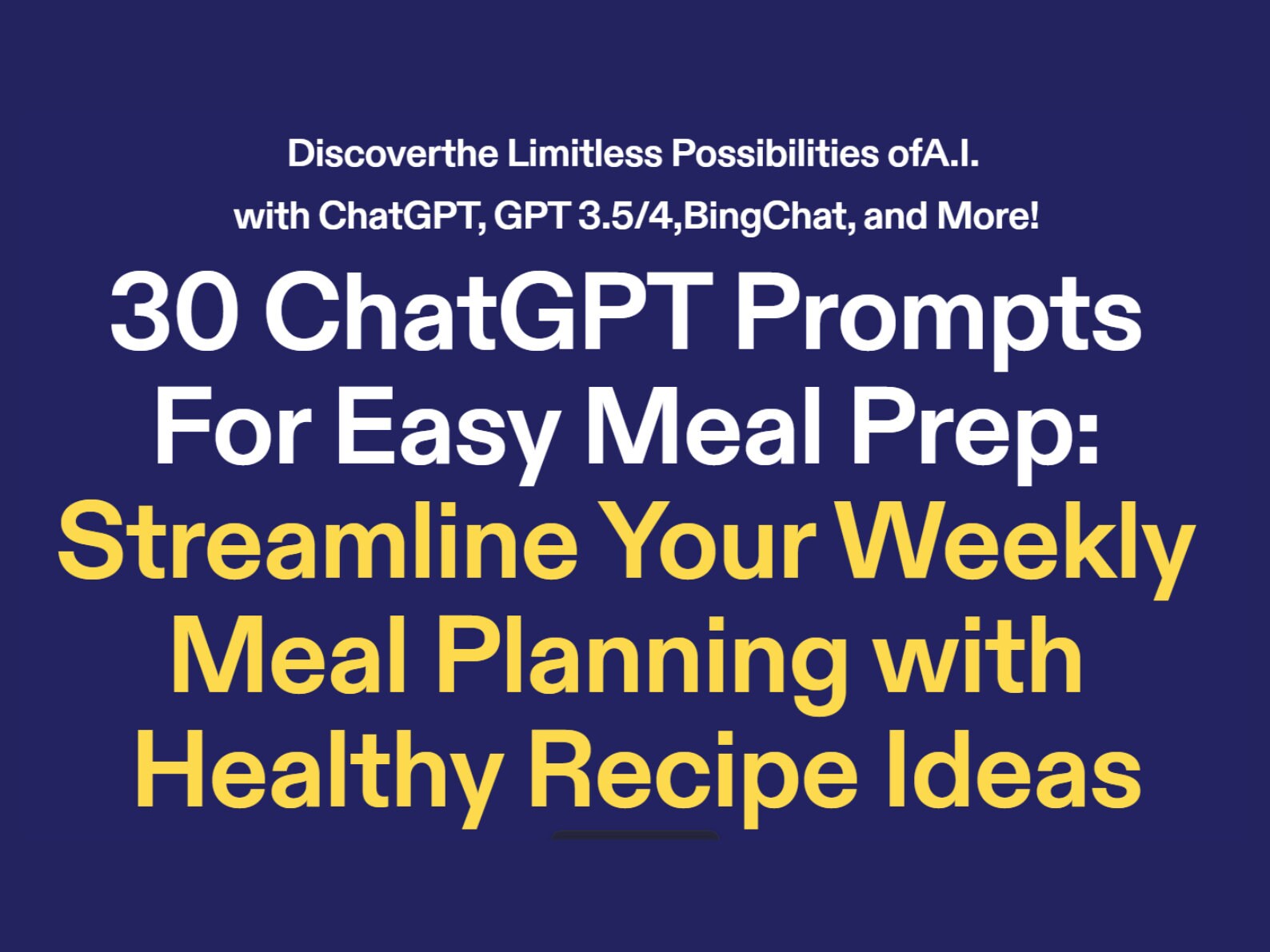 30 Chatgpt Prompts for Culinary Mastery Meal Prep Healthy - Etsy
