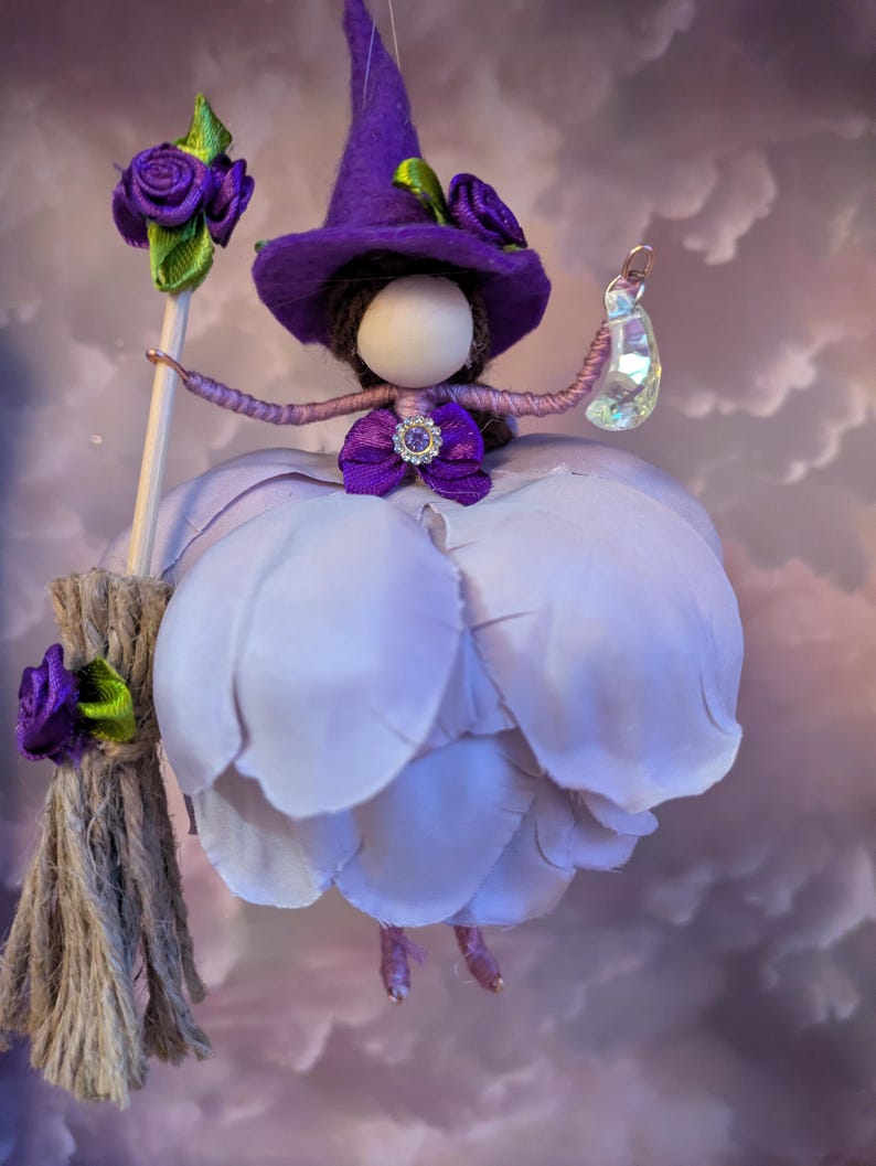 Debra Hollyberry the December Moon Witch. Handcrafted Hanging Fae Doll ...