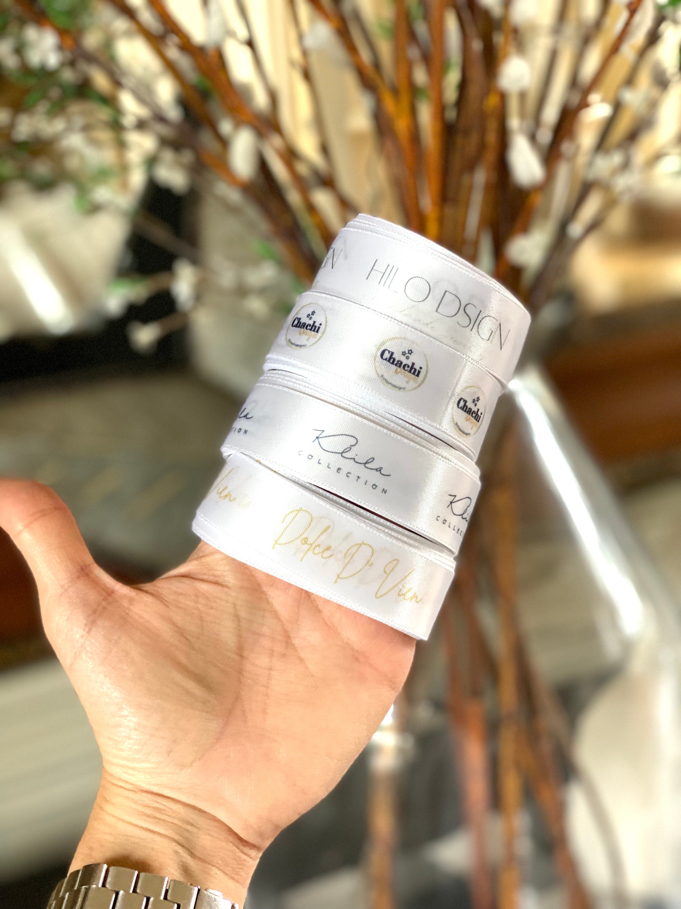 Personalized Ribbon for Gifts, Business Branded, Custom Printed Ribbon ...